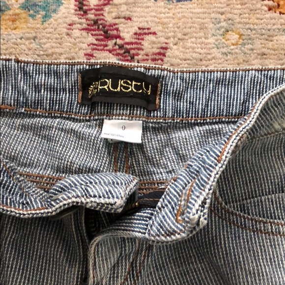 Rusty | Shorts | Rusty Denim Pinstripe Cut Off Shorts | Poshmark